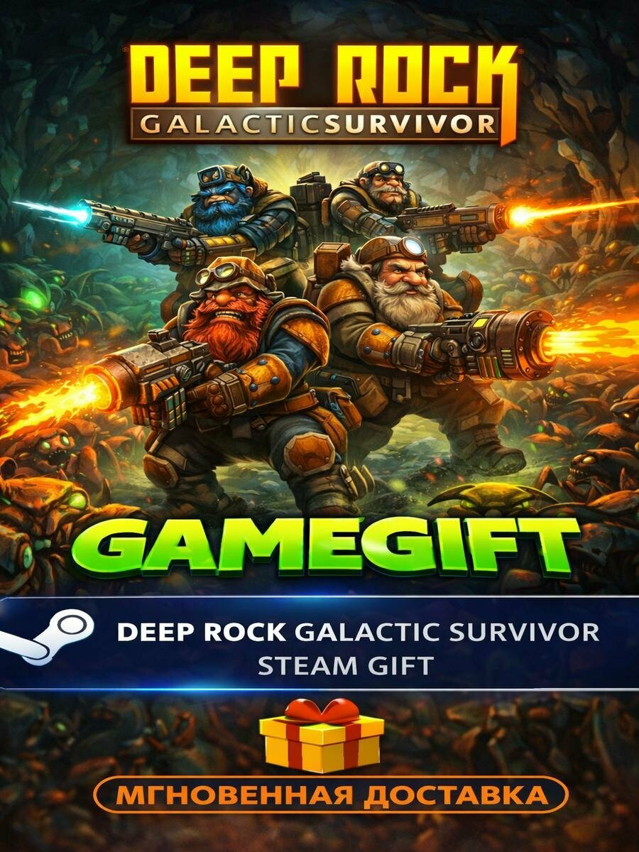 Игра Deep Rock Galactic: Survivor для STEAM ПК (PC) | Страна активации - Южная Африка | Подарком на Ваш аккаунт | Автовыдача