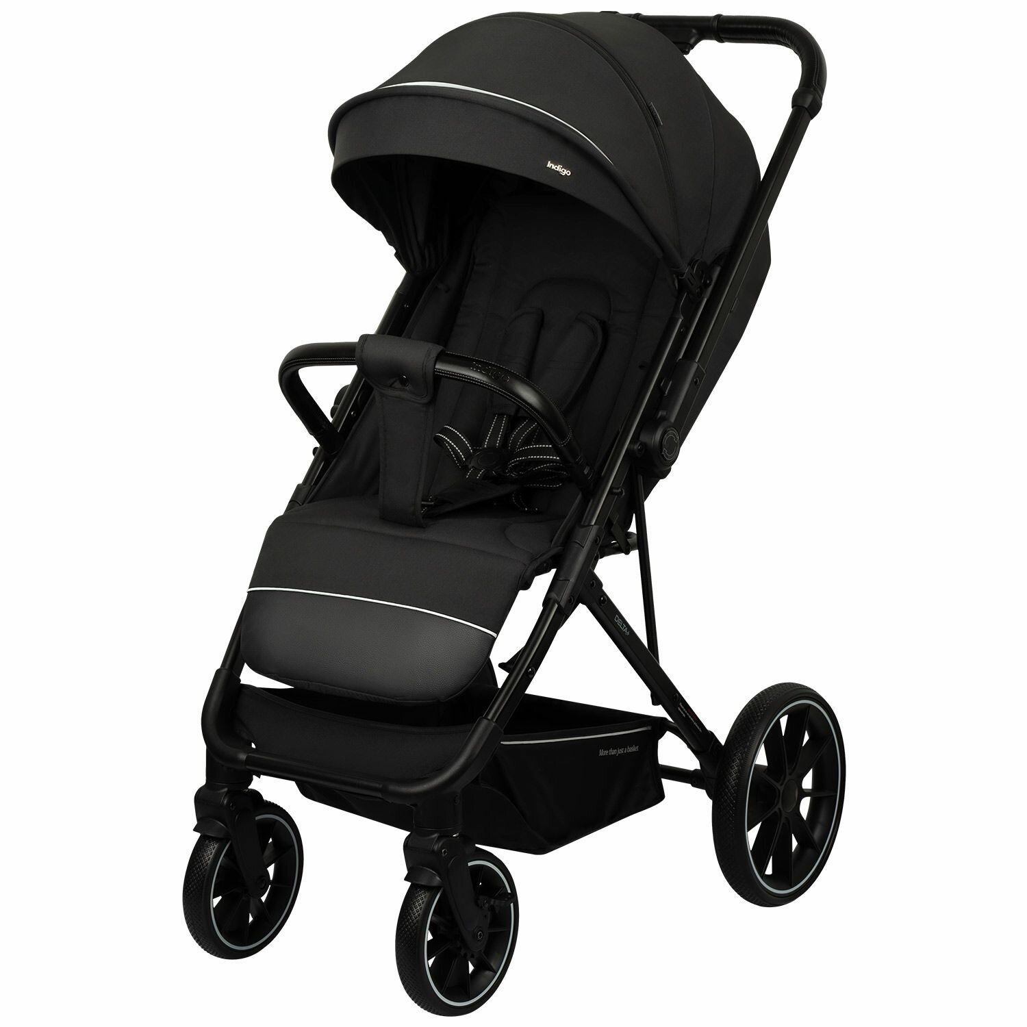 Коляска прогулочная детская Indigo Delta+ T1 Чёрный
