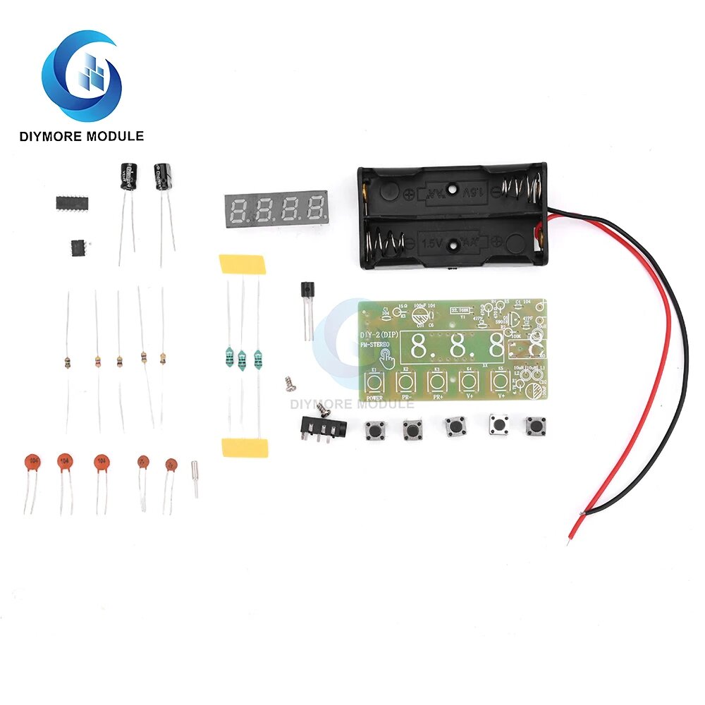 DIY Модуль 4-х разрядного LED дисплея с батарейным отсеком