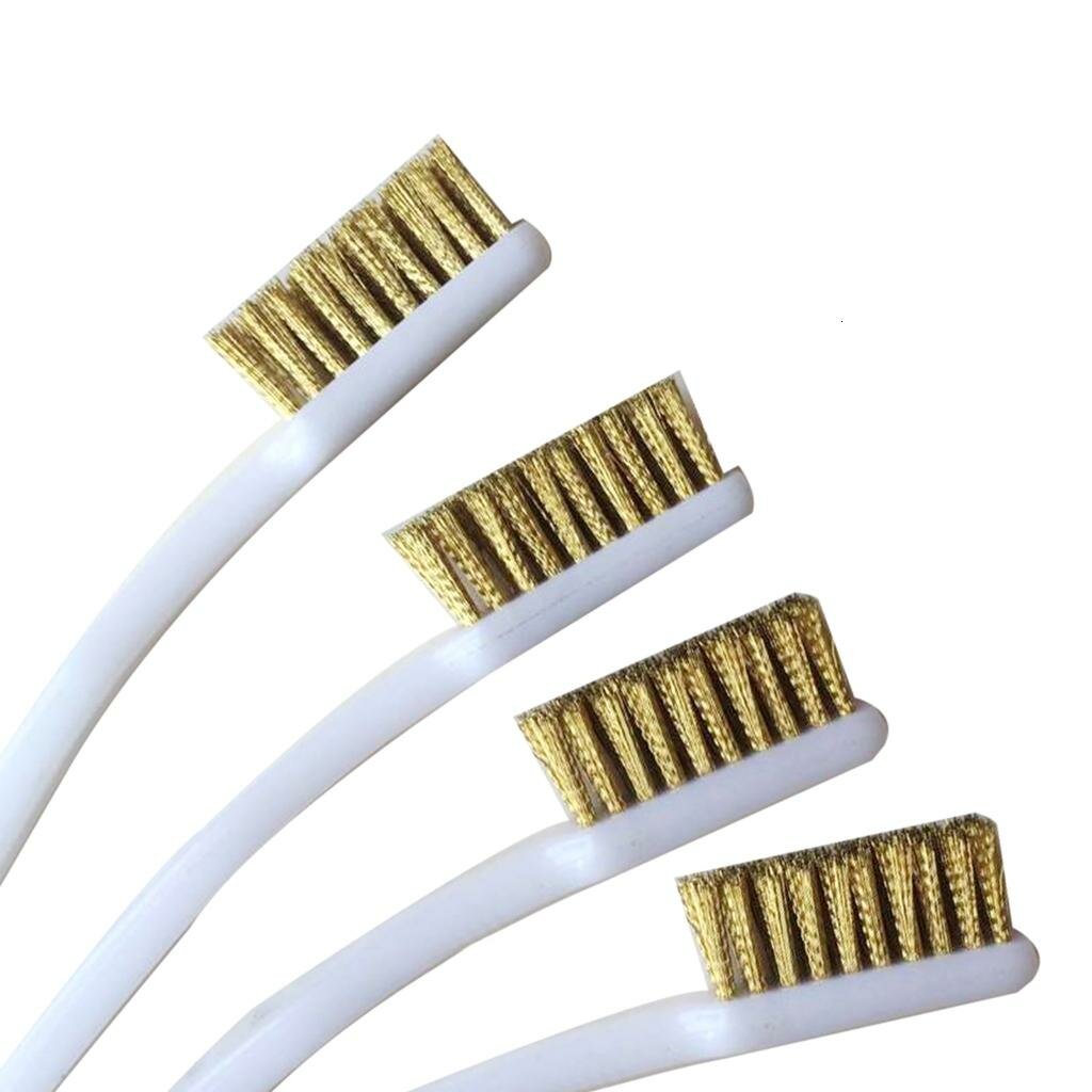 Латунная проволочная щётка (4 шт.), щетка из медной проволоки