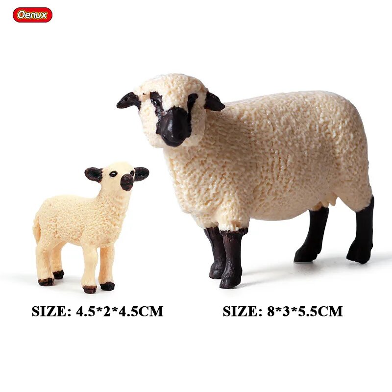 Фигурки Oenux Овцы и Ягненка, Цвет: 2pcs