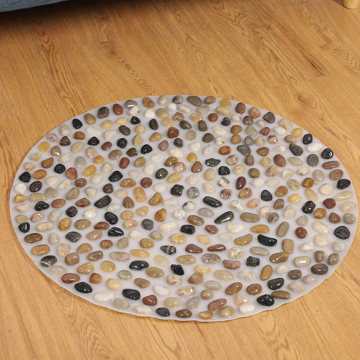 Коврик для массажа ног из камешков, коврик для ванной, коврик с цветами дождя, каменный коврик для ног, подушка, каменная дорога, акупунктурная доска