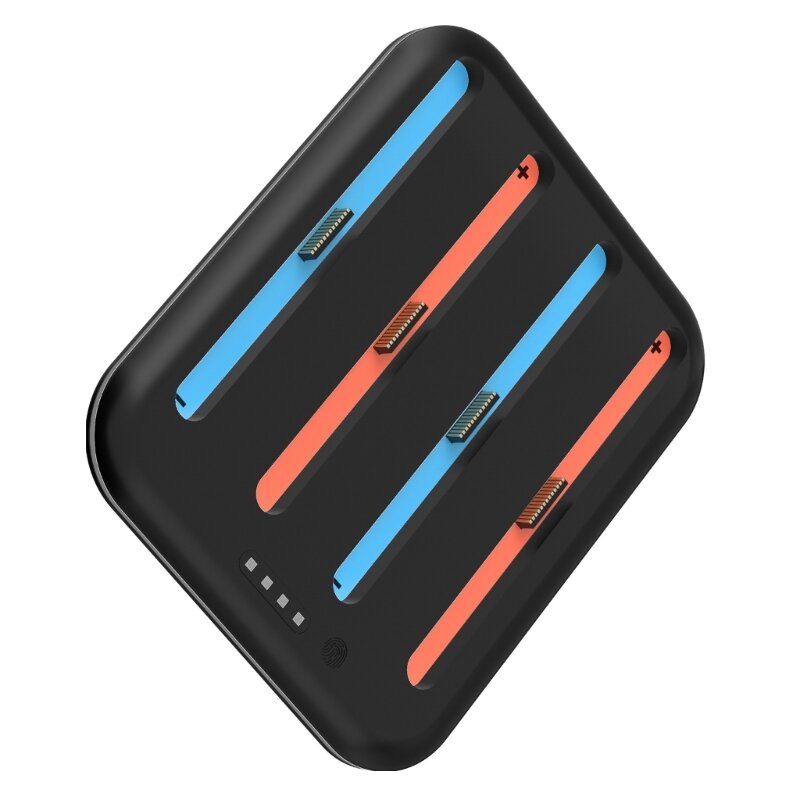 4-Портовая Док-станция Для Игрового Зарядного Устройства со Светодиодной Подсветкой Состояния, Настенная Станция Быстрой Зарядки, Небольшая для Консолей 2 Игры