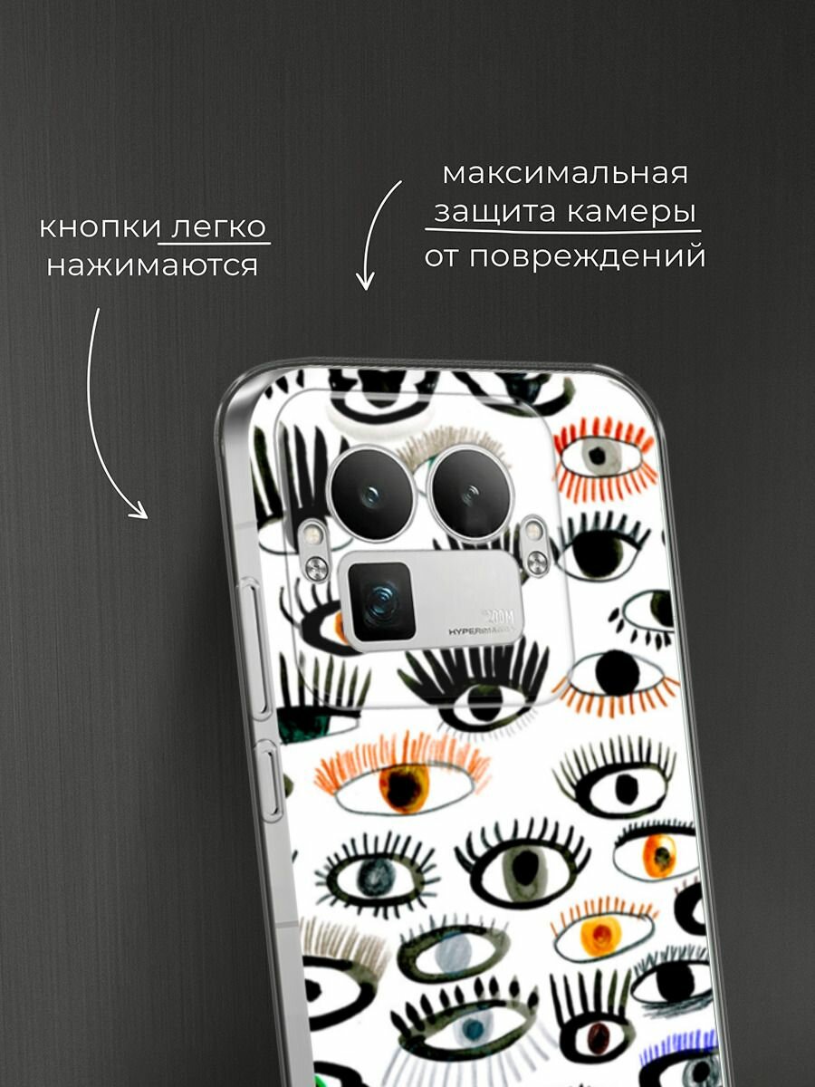 Чехол на Realme GT 8 Pro / Реалми GT 8 Про с принтом Глаза акварель — фото 1