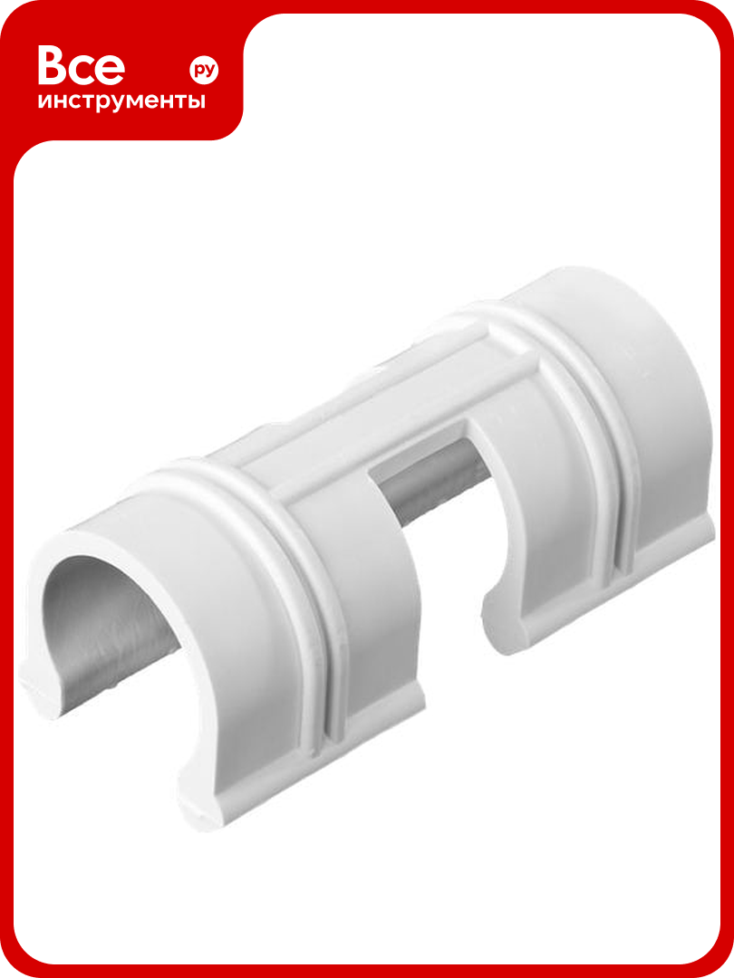 Зажим для крепления пленки к каркасу парника Grinda, белый пластиковый зажим, универсальный тип для трубок