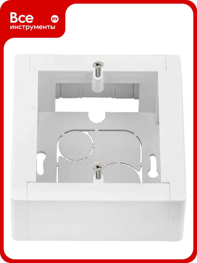 Монтажная коробка Bylectrica с винтами подъемная К-440 исп.1 черный, квадратная пластмассовая конструкция