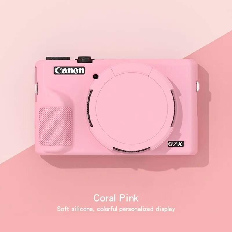 Силиконовый защитный чехол-накладка Armor Body Cover Skin с защитой объектива для Canon G7X3 / Mark III, устойчивый к царапинам, XJB03