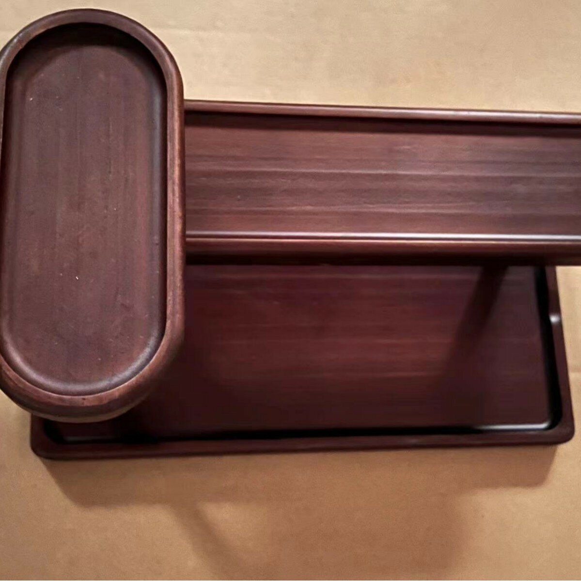 Деревянная настольная стойка для хранения кукол Lego, стойка для косметики и парфюмерии, двухъярусная стойка для тортов и десертов из массива дерева