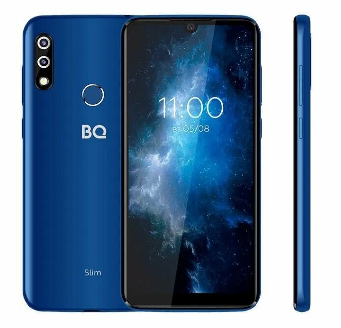 6" Смартфон BQ Slim 16 ГБ (6061L) синий - 4 x 2 ГГц, 2 ГБ, 2 SIM, IPS, 1560x720, 8 Мп, 4G (LTE), 3500 мА*ч
