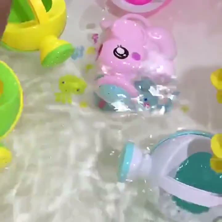 Детские игрушки для ванны для мальчиков и девочек, водные игры, душ, бутылка для воды, ложка, набор для ванны для младенцев
