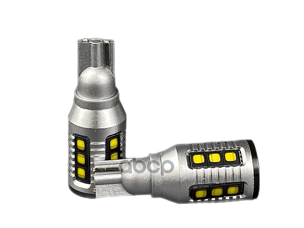 Лампа светодиодная 12V T16 бесцок. 15 диодов SMD белая (чип 3838 OSRAM) 825Lm. Canbus, (W16W) (W2.1x9.5d) LEDISON арт. T15