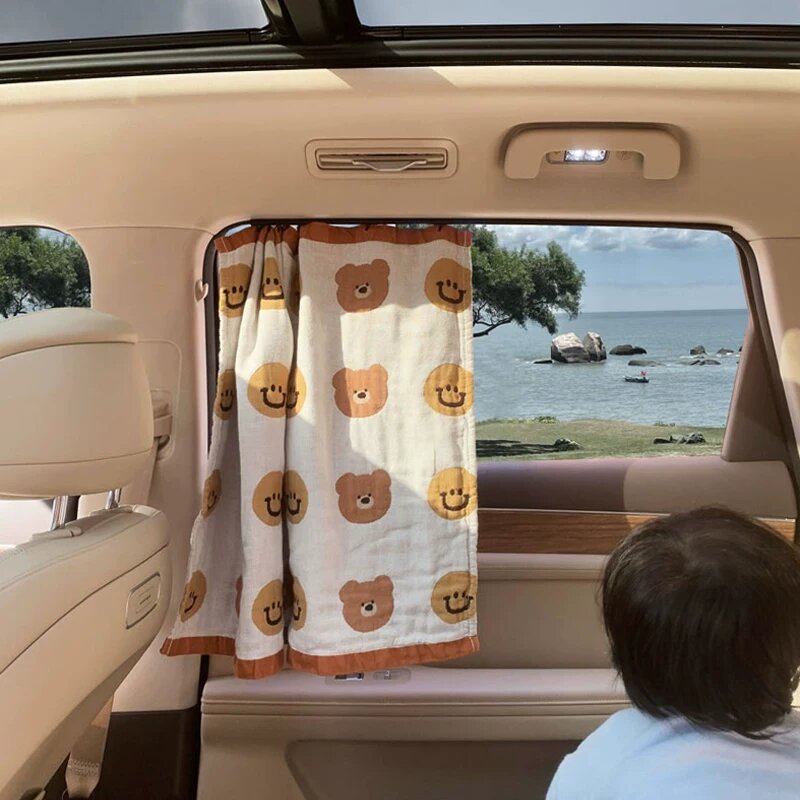 Солнцезащитная шторка для автомобильных окон со встроенной направляющей, автомобильная шторка для детей, автомобильная