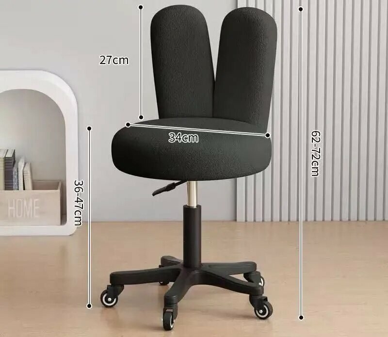 Стул мастера, Кроличьи ушки-Черный нейлон-Черный