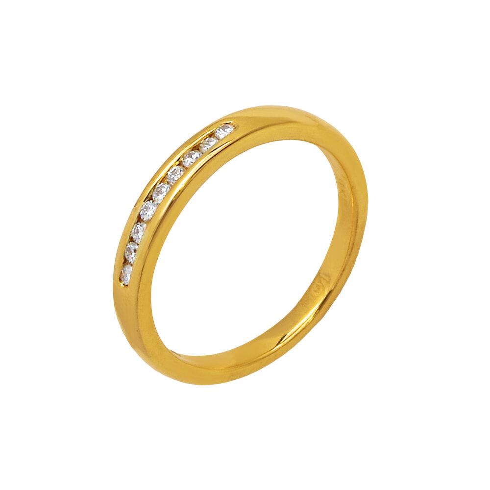 кольцо из желтого золота, с бриллиантами