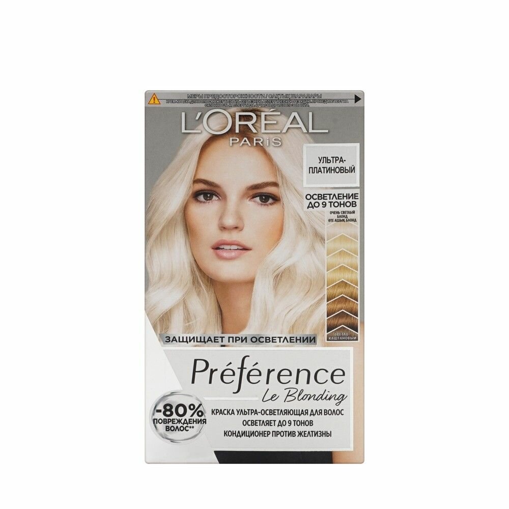 Краска - осветлитель для волос L'Oreal Paris Preference 950 Ультра-платиновый блонд