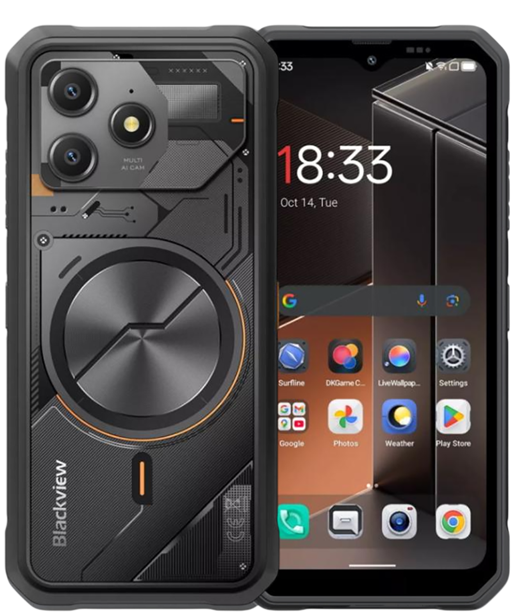 Смартфон Blackview FORT 100, 8/128 ГБ, IP69K, космический черный