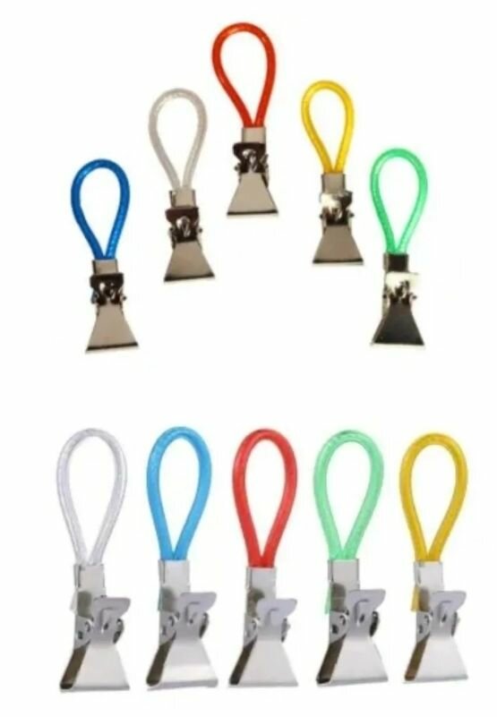 Держатель для полотенец , Набор крючков-клипс 10 шт