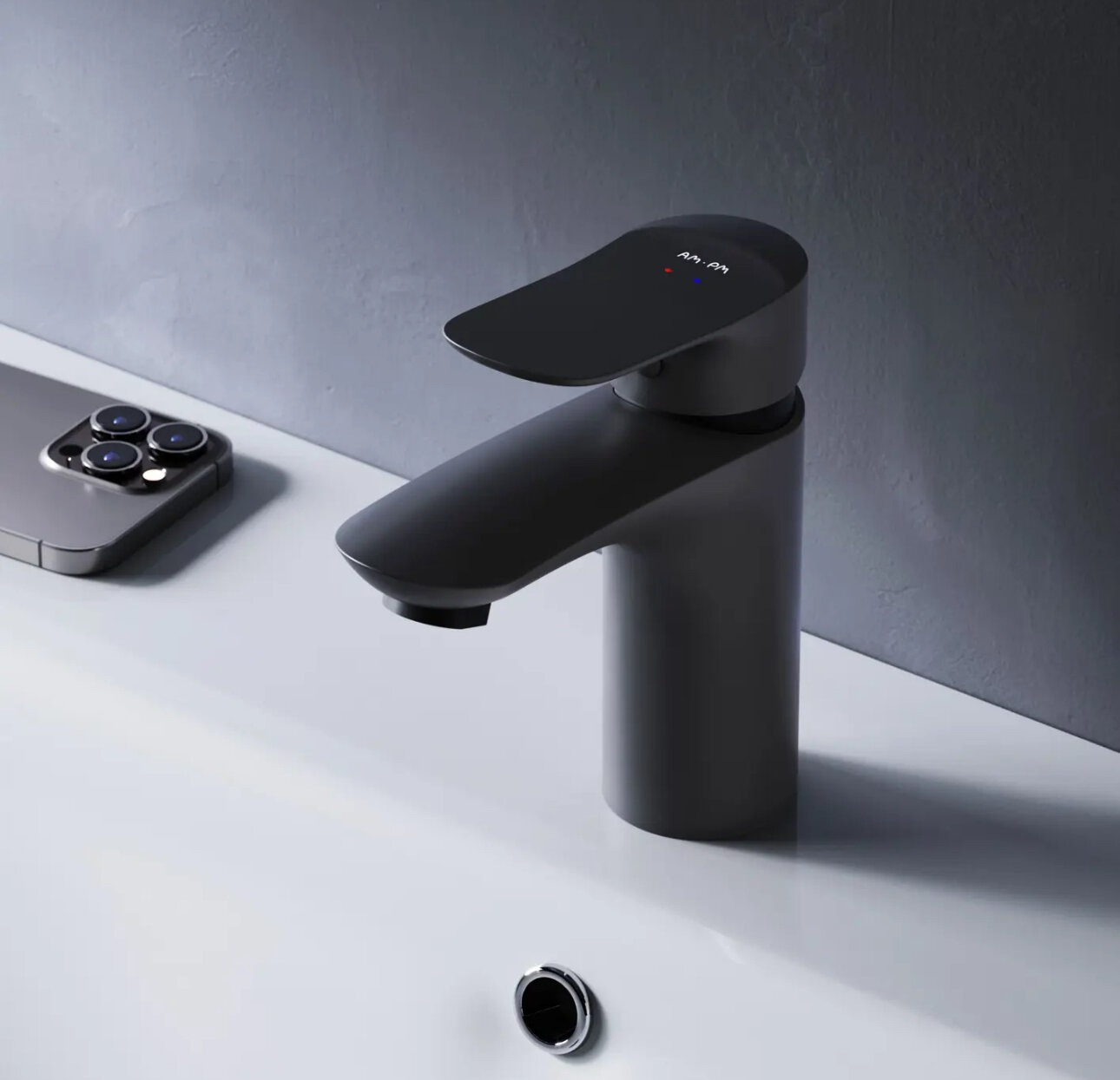 Смеситель для раковины Moxie F9ML2122 однорычажный цвет черный матовый