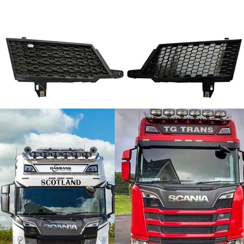 1 пара верхних резьбовых решеток, панель крышки капота для SCANIA 7 SERIES Euro-6 [2017-ON P серии G500 P500 Oem 2307654 LH 2307660 RH