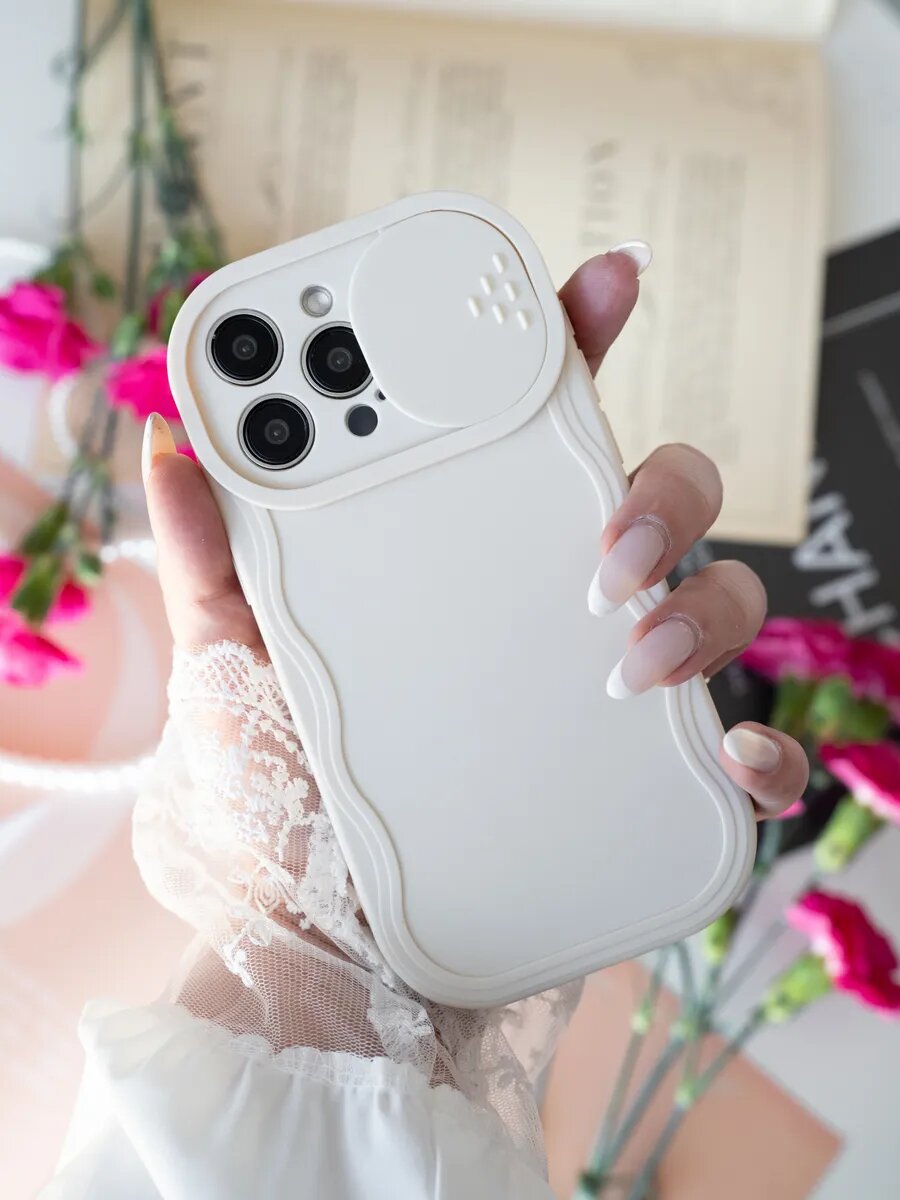 Чехол О'Кейси, для iPhone 15 Pro Max, с защитой камеры, белый