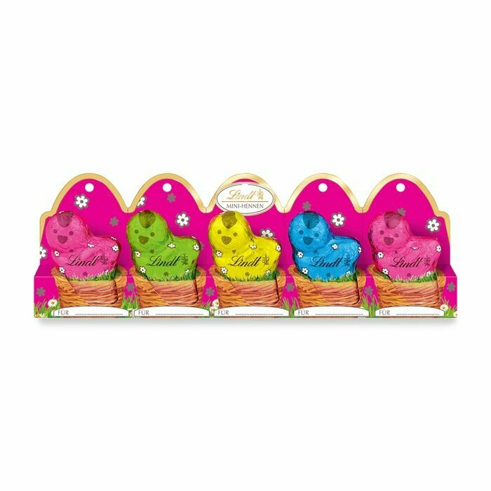 LIndt mini Gold chicks пасхальные цыплята из молочного шоколада, 5х10 г, 5 шт. (из Финляндии)