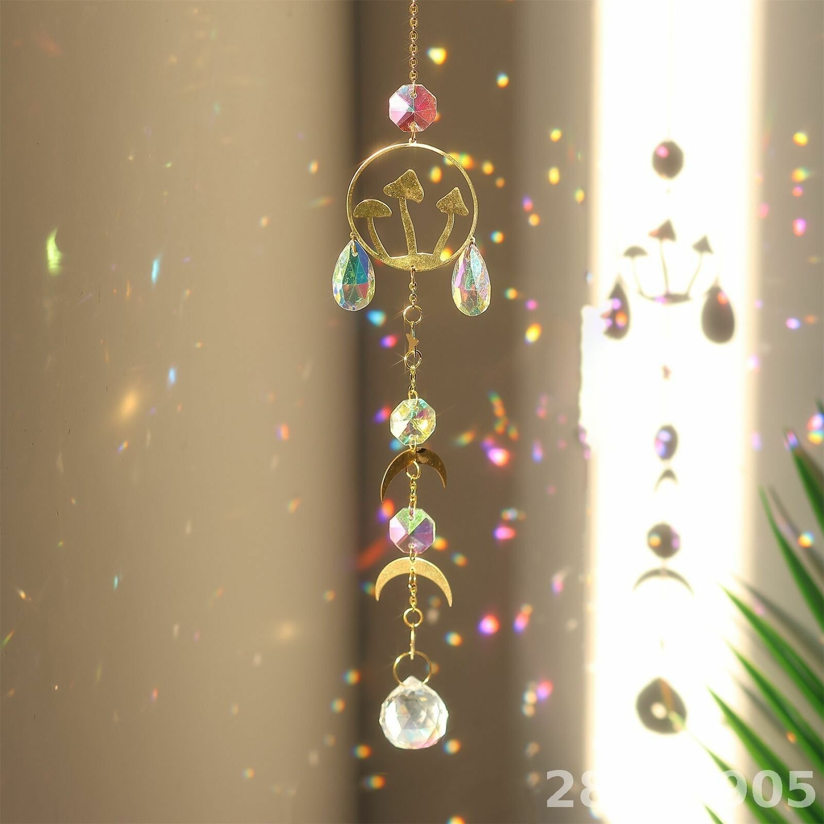 Эксклюзивный ловец солнца Луна и звезды, хрустальный мобиль для окна