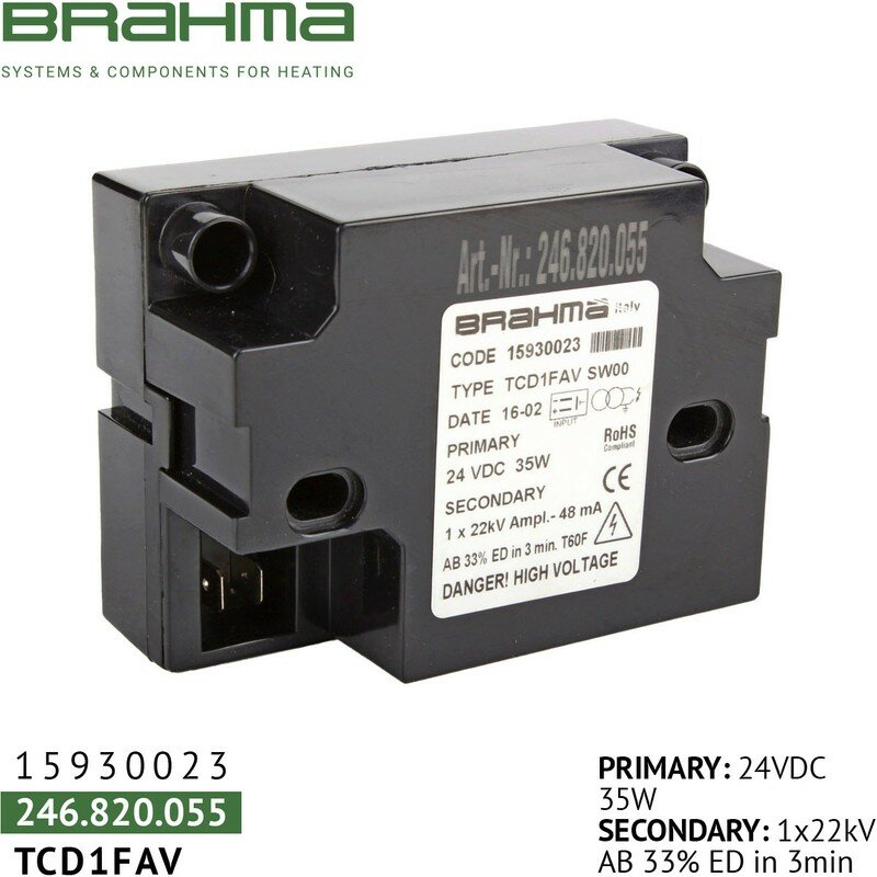 Электронный трансформатор розжига Brahma TCD1FAV 15930023