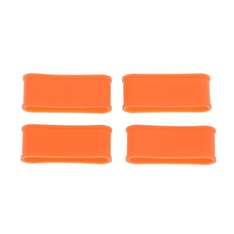 4 шт, силиконовые кольца для рукоятки теннисной ракетки Оранжевый, Orange