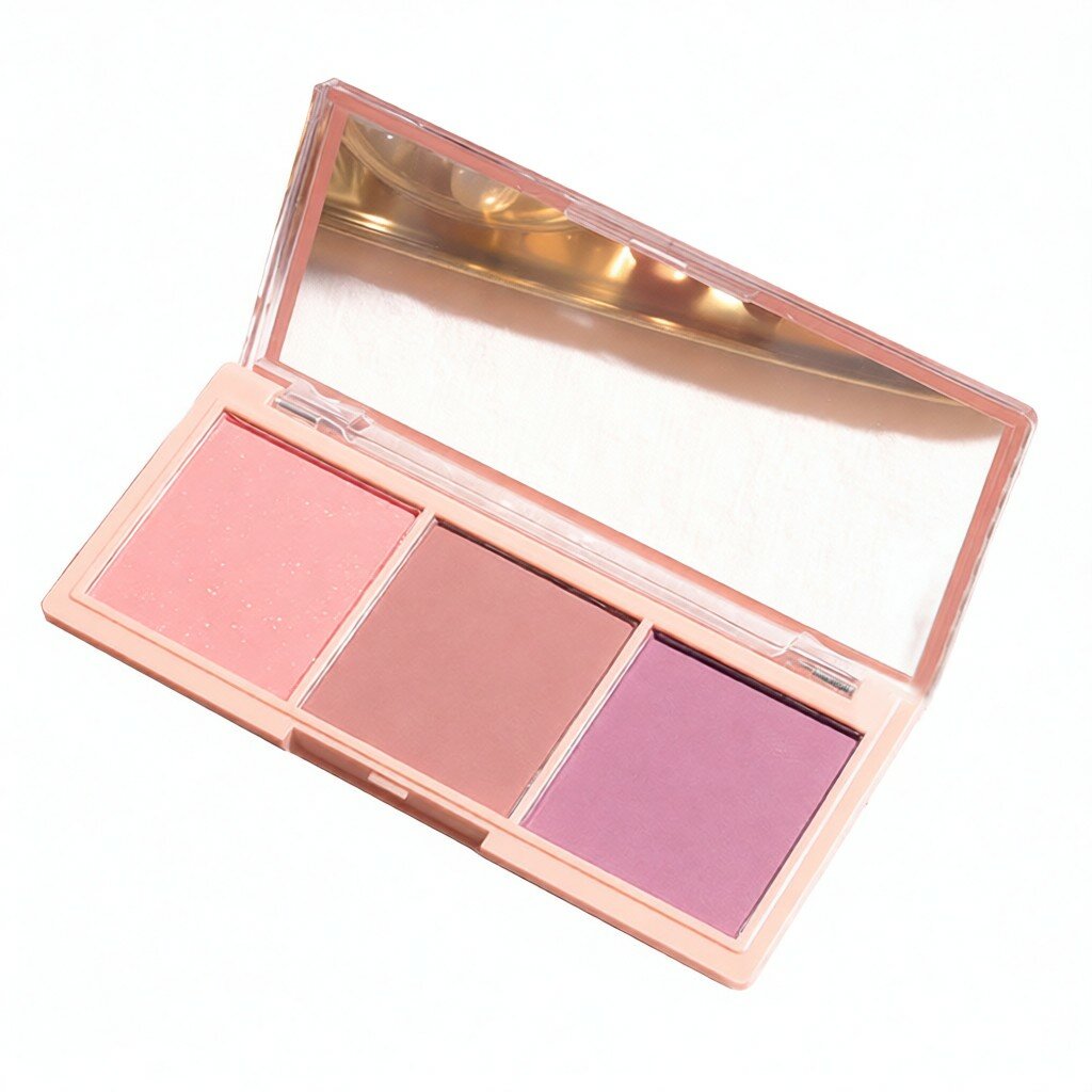 Skin Illuminating Blush Palette, 3 shades, lightweight, blush makeup for girls women