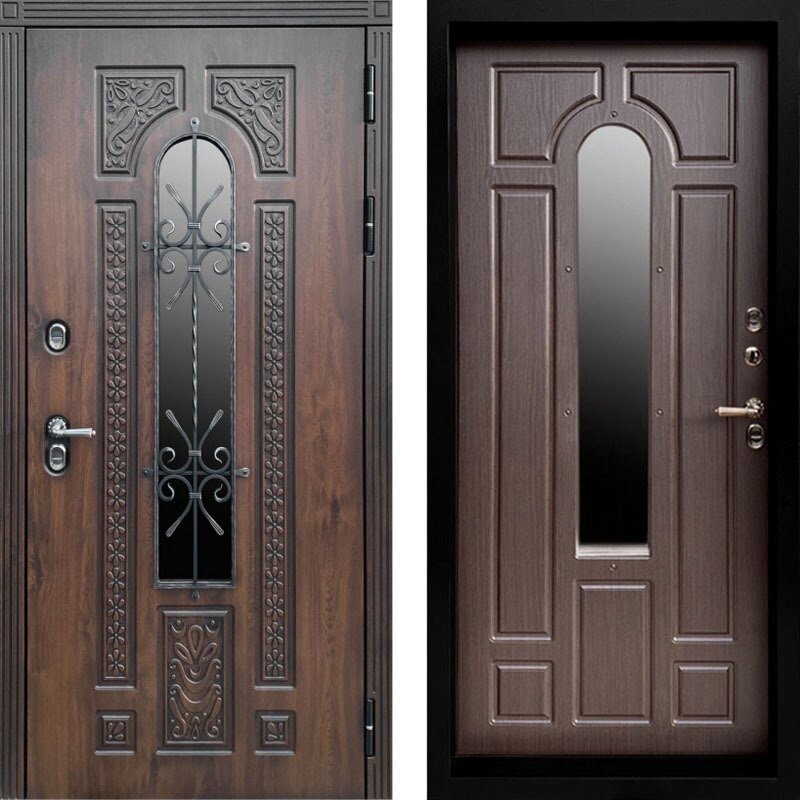 Входная дверь металлическая ВДК Лацио Винорит Дуб 960x2050 Правое