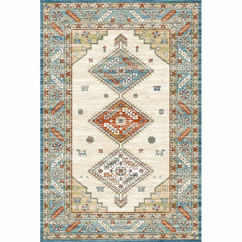 Ковер с имитацией кашемира, дышащий, с силиконовым основанием, в скандинавском марокканском стиле, для гостиной, нескользящий, большой площади