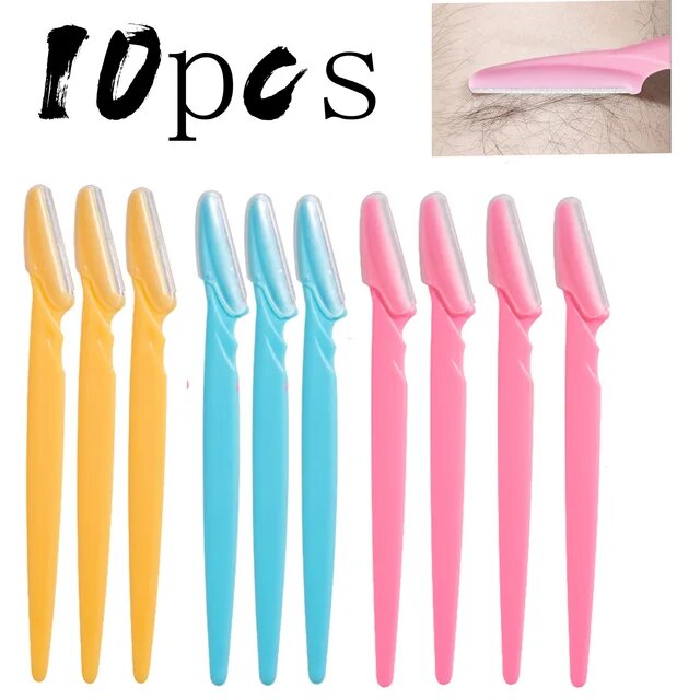 Набор из 30/10 бритв для бровей, с коробкой для хранения, триммер для бровей, бритва для удаления волос, безопасное лезвие, инструменты для подравнивания.