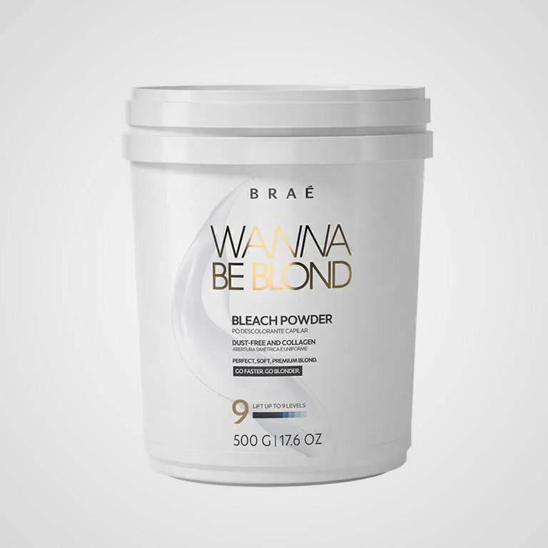 Блондирующий порошок 500 гр BRAE Wanna Be Blond Bleach Powder Порошок 500 гр