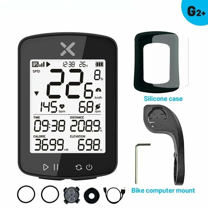 XOSS G2 + G2 Plus Велосипедный компьютер беспроводный водонепроницаемый IPX7 GPS 2 2 дюймовый ЖК