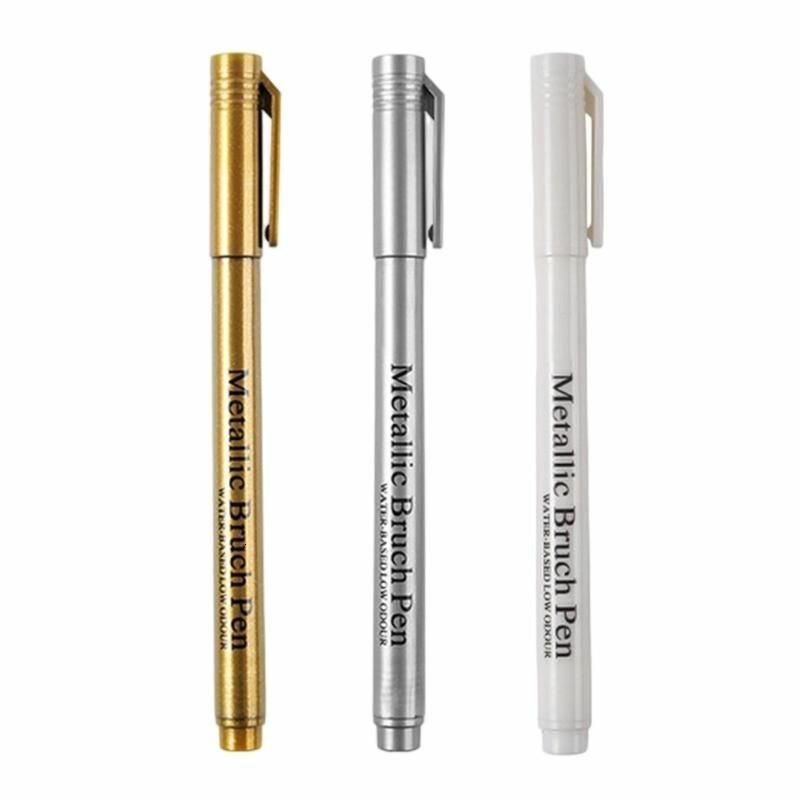 Металлические маркеры для каллиграфии, Сочетание трех цветов