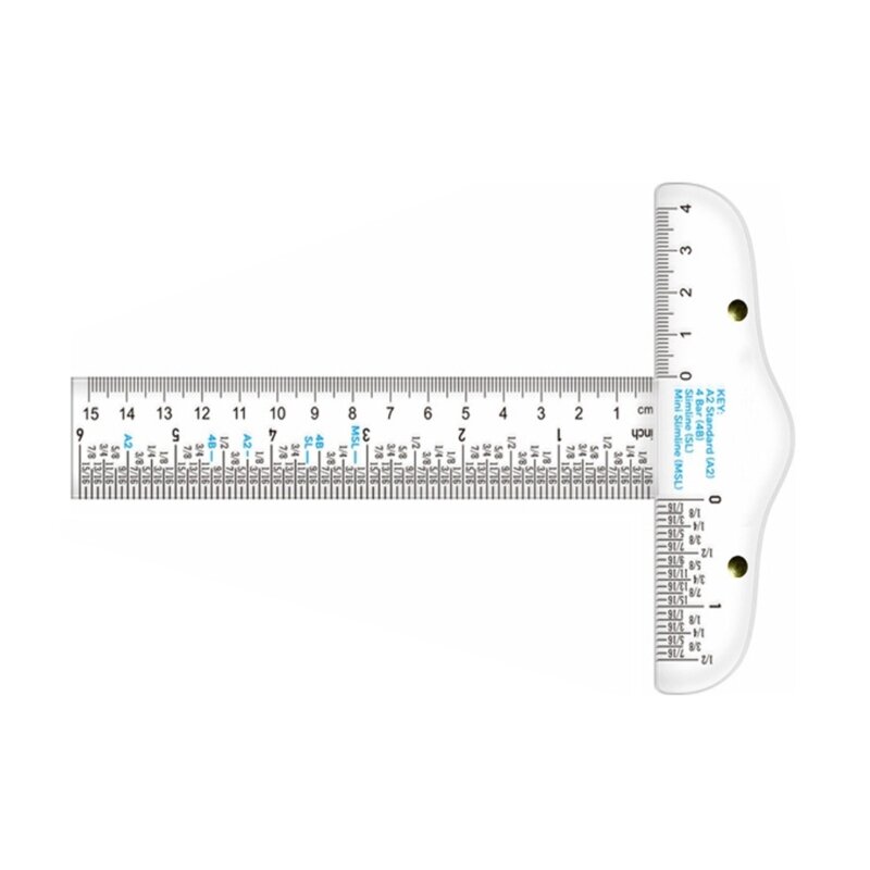 6-Дюймовая Прозрачная Акриловая Т-образная линейка Для удобства изготовления Ручного инструмента С Т-образной квадратной линейкой Как в дюймовых, так и в метрических измерениях