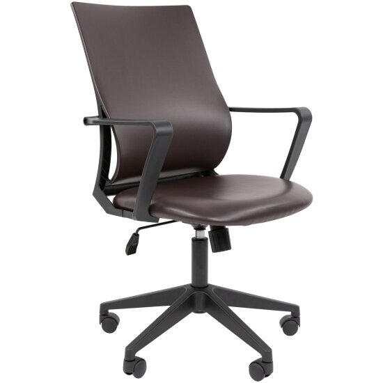 Кресло офисное Chairman 545 Россия экокожа коричневый Б/П