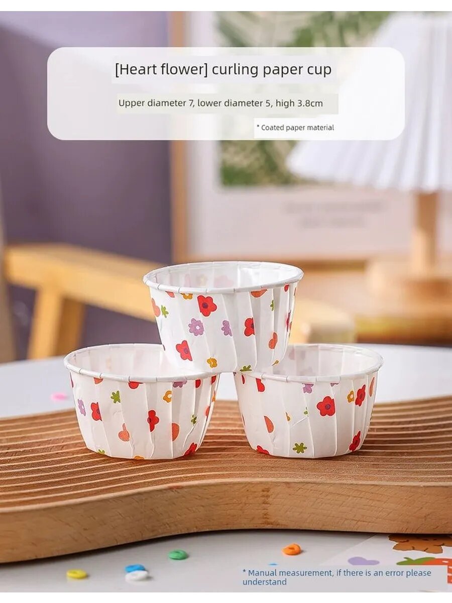 Капкейки (цветок сердца — 50 шт)