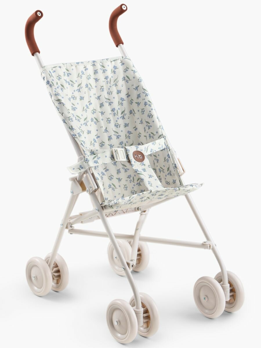 331970, Коляска трость для кукол TWIGLET от Happy Baby, детская игрушечная складная прогулочная коляска, синие цветы