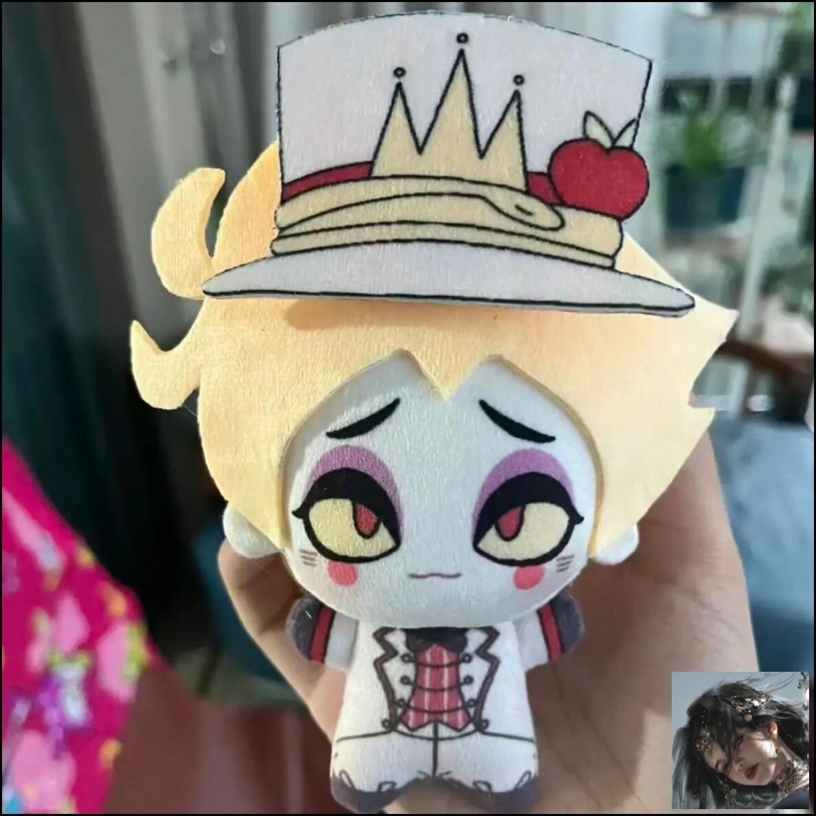Игрушка мягкая аниме Отель Хазбин Люцифер Морнингстар / Hazbin Hotel Lucifer Morningstar плюшевая игрушка 10 cm