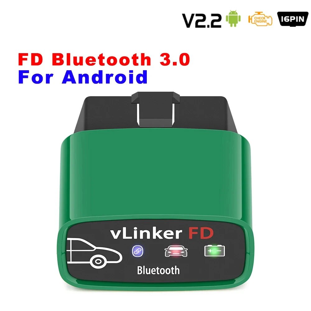 Vgate vLinker FD+ V2.2 ELM327 BT4.0/BT3.0 FORScan OBD2 Автомобильные vLinker FD BT 3.0
