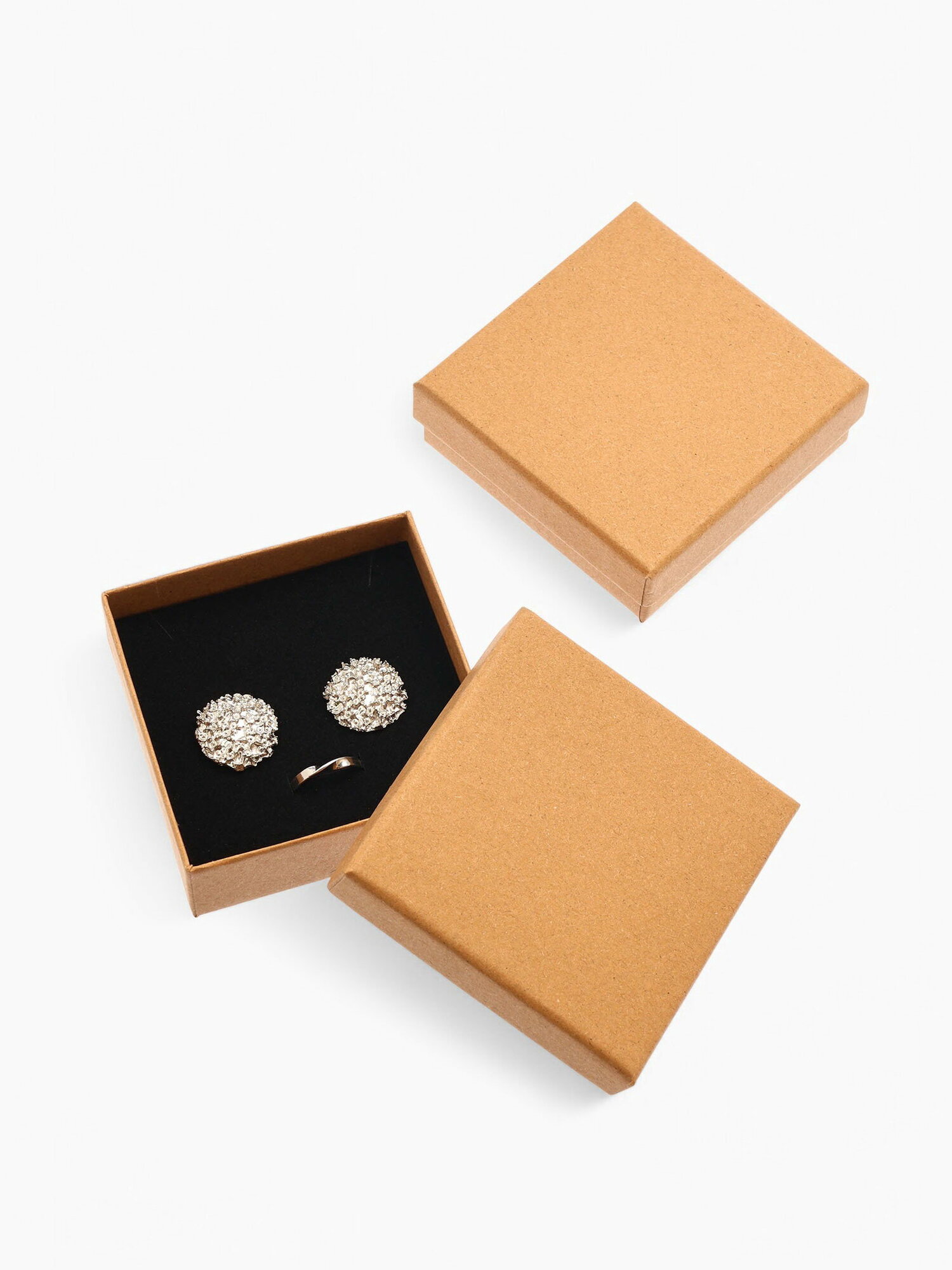 Набор коробочек подарочных 6 шт. под набор "Крафт", 9x9 см, бежевый