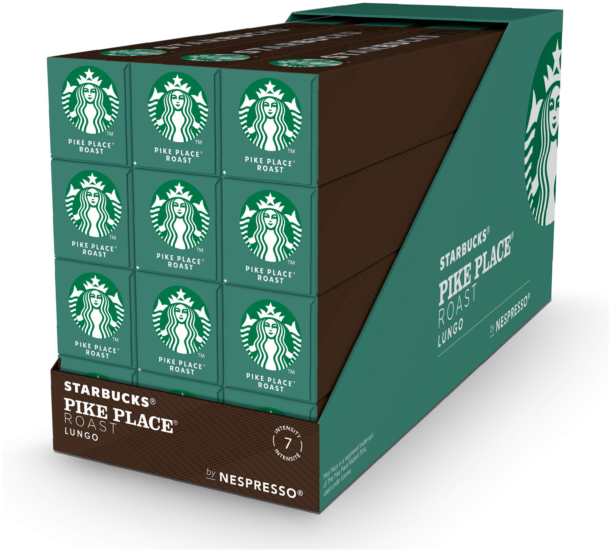 STARBUCKS® Pike Place® Roast, кофе жареный молотый средней обжарки, в алюминиевых капсулах для системы Nespresso, 12X10 шт.