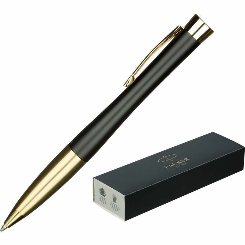 Ручка шариковая Parker Urban Muted Black цвет чернил синий цвет корпуса черный (артикул производителя 2143640)