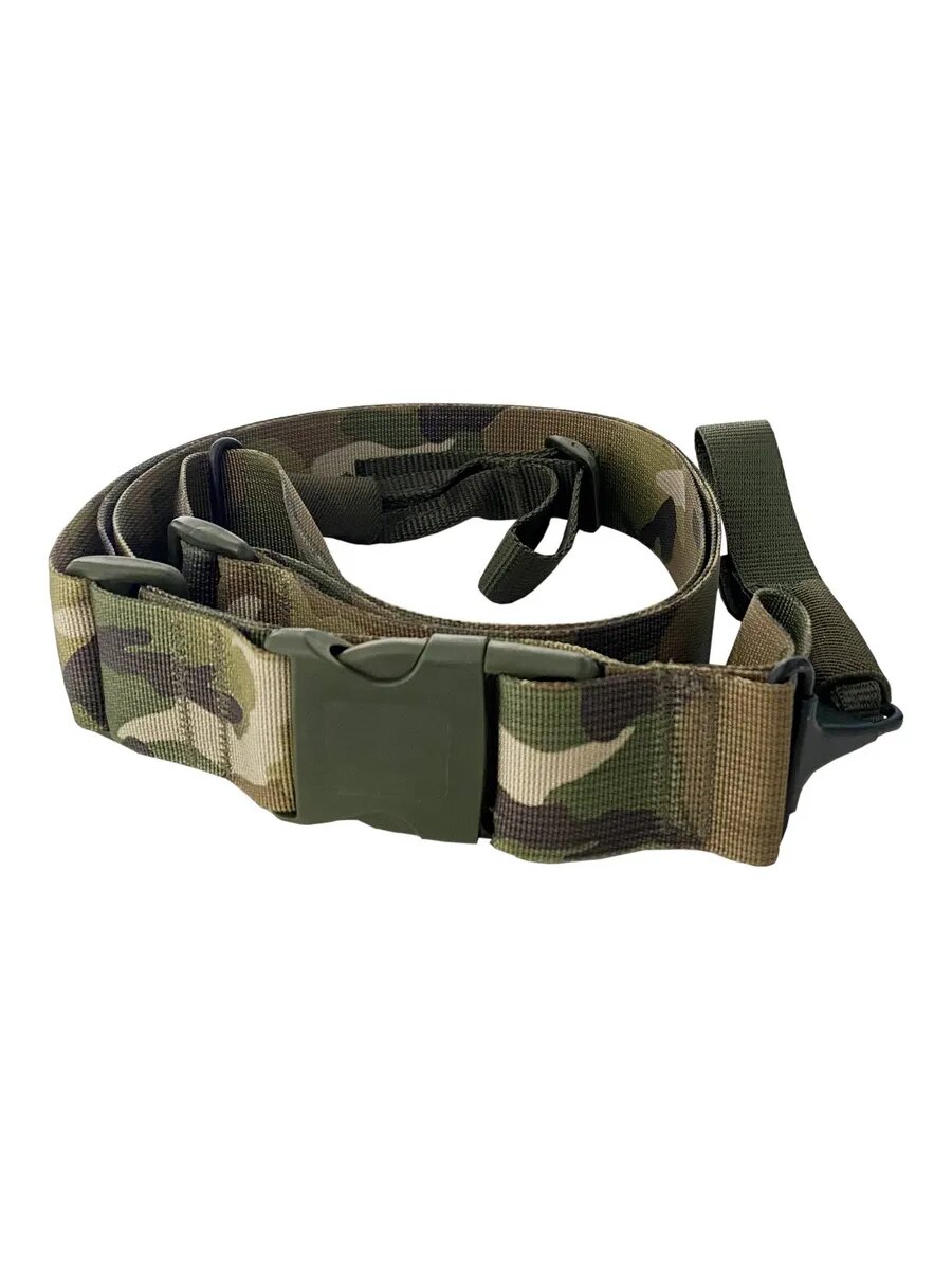 Ремень ружейный тактический трехточечный мультикам