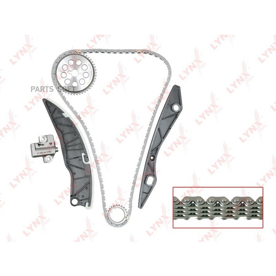 Комплект цепи ГРМ HYUNDAI Creta, Elantra, i20, i30, Solaris / KIA Carens III, Ceed, Cerato, Spectra, Rio III, Soul от официального дистрибьютора, LYNXAUTO, артикул TK0022