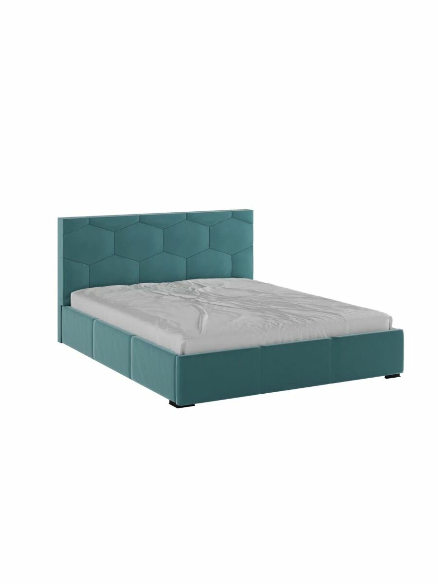 Кровать интерьерная Манука, 1,6м, с подъемным механизмом, 1750х1050х2230, Бирюза, Кистель, Kistel