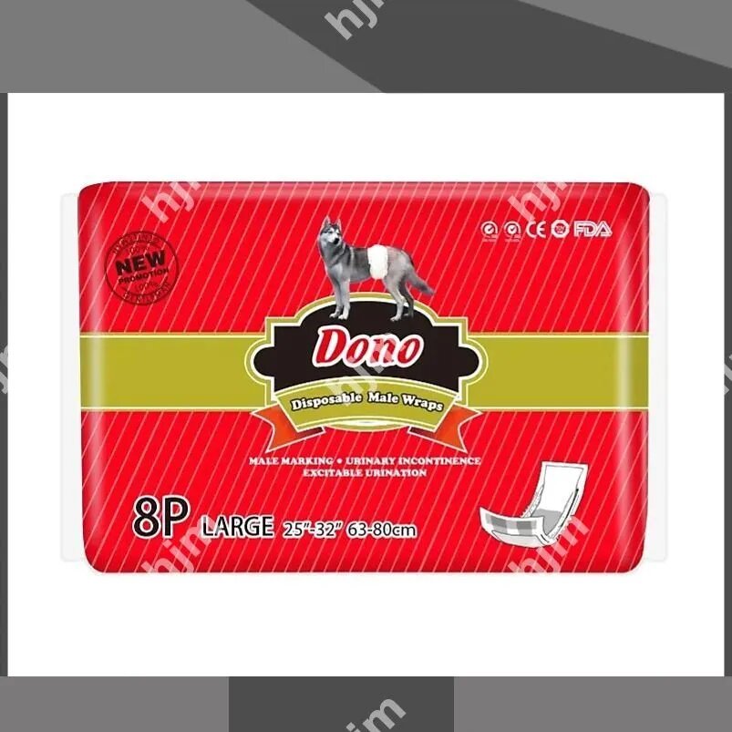 Одноразовые впитывающие пояса для кобелей DONO MALE PET DIAPER размер L 8 штук