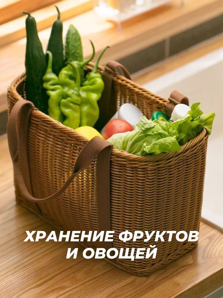Корзина для хранения длина 36 см, ширина 20 см, высота 22 см.