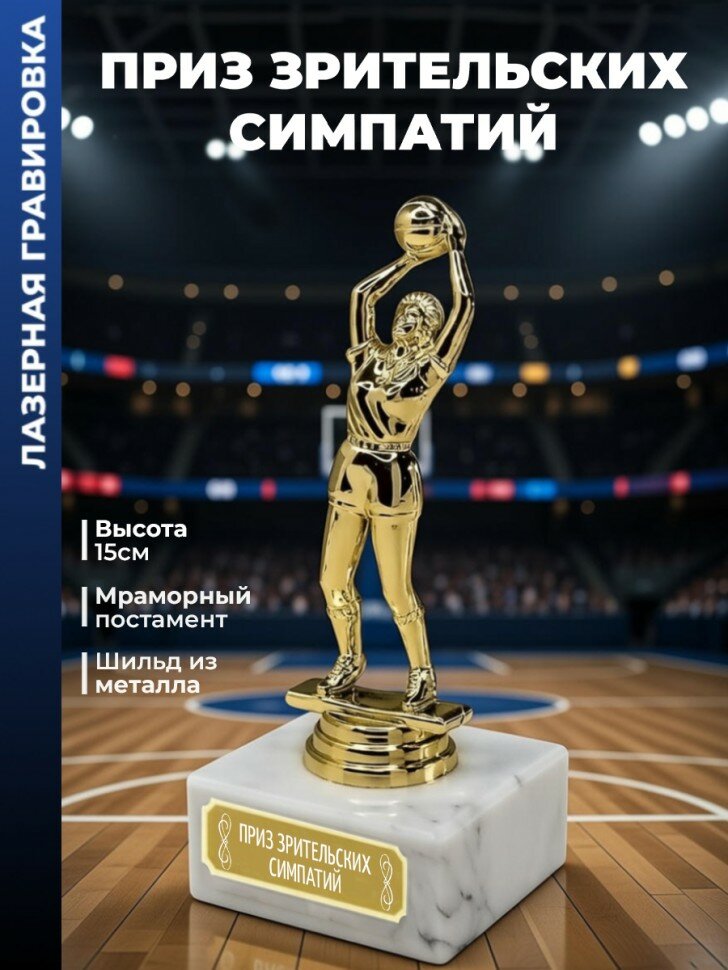 Статуэтка Баскетболистка "Приз зрительских симпатий "